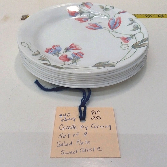 Dining | Corelle By Corning Set Of 8 Salad Plates Sweet Celeste | Poshmark
